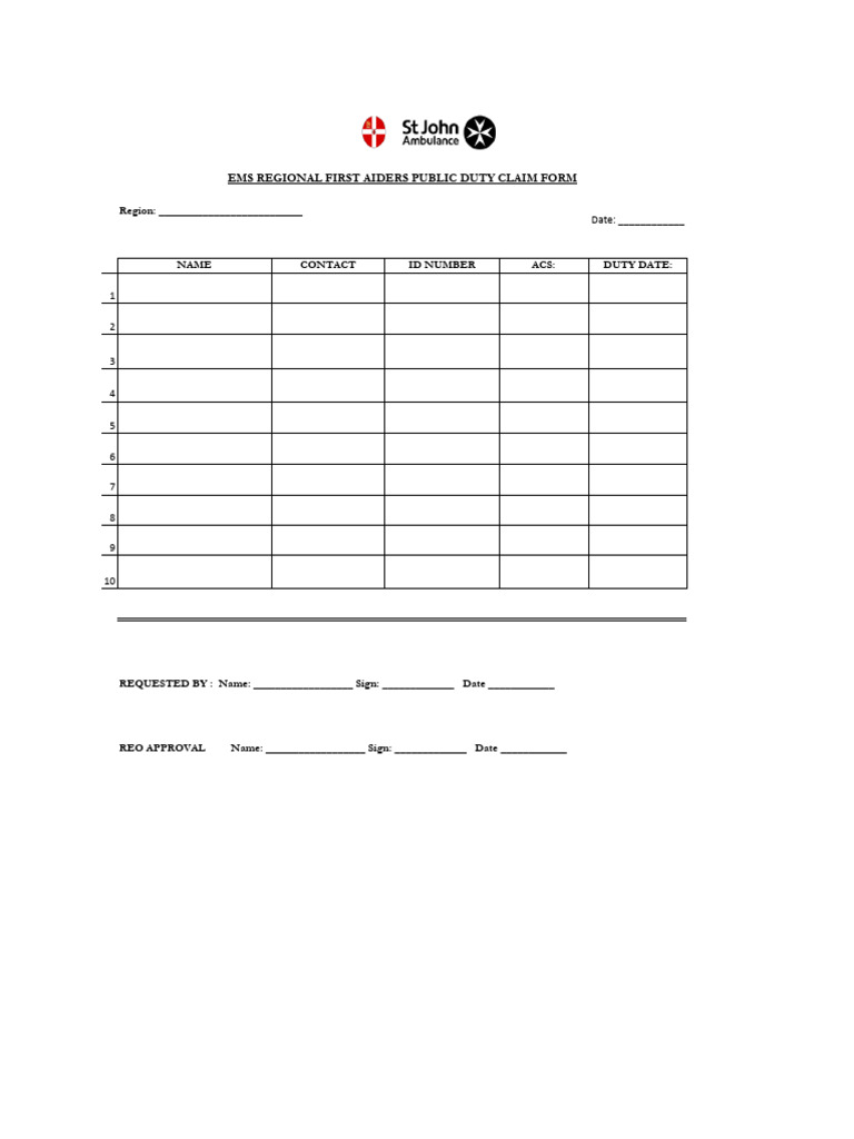 Regional FA Claim Forms | PDF