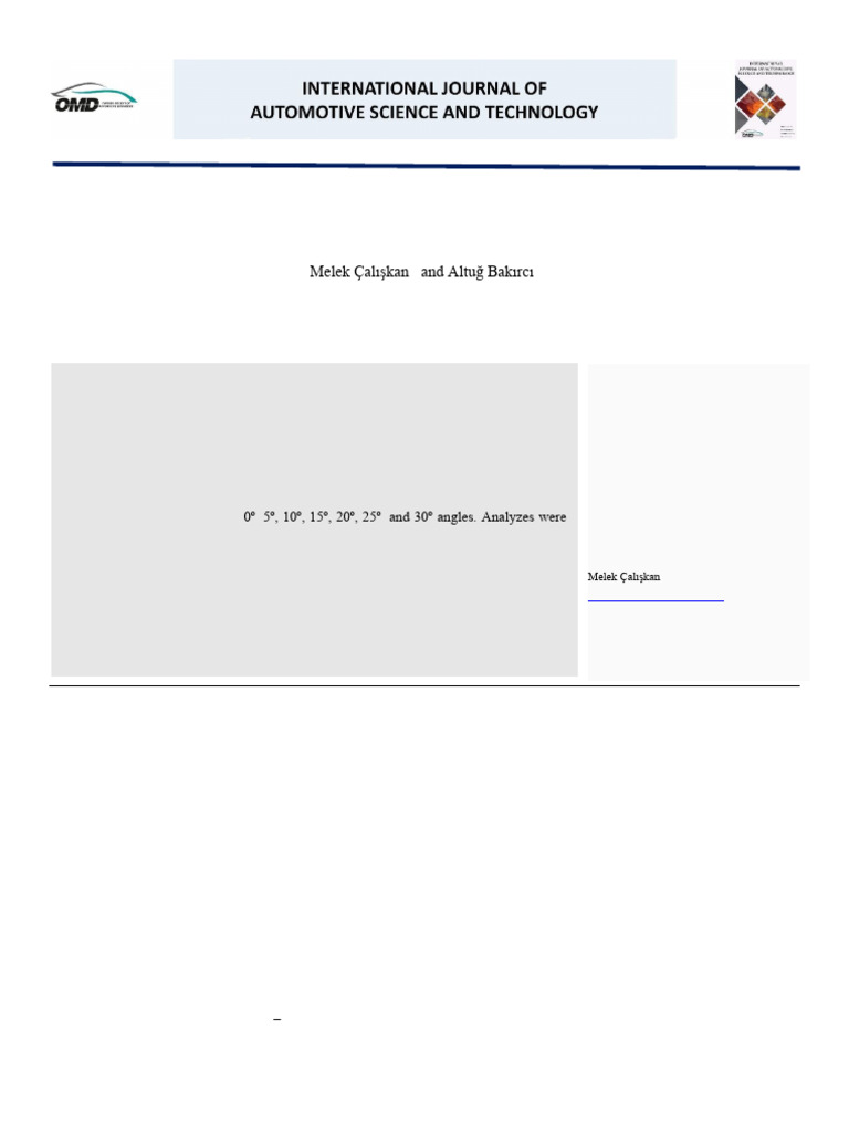 An Investigation of The Different Diffuser Positions Effect On Vehicle ...