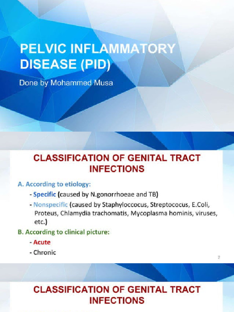 (PID) Pelvic Inflammatory Disease PTSR | PDF