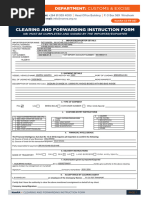 Clearing and Forwarding Instruction (V2) | PDF | Customs | Supply Chain ...