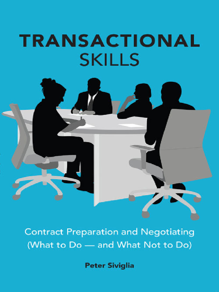 Peter Siviglia Transactional Skills Contract Preparation and Negotiating | PDF | Indemnity ...