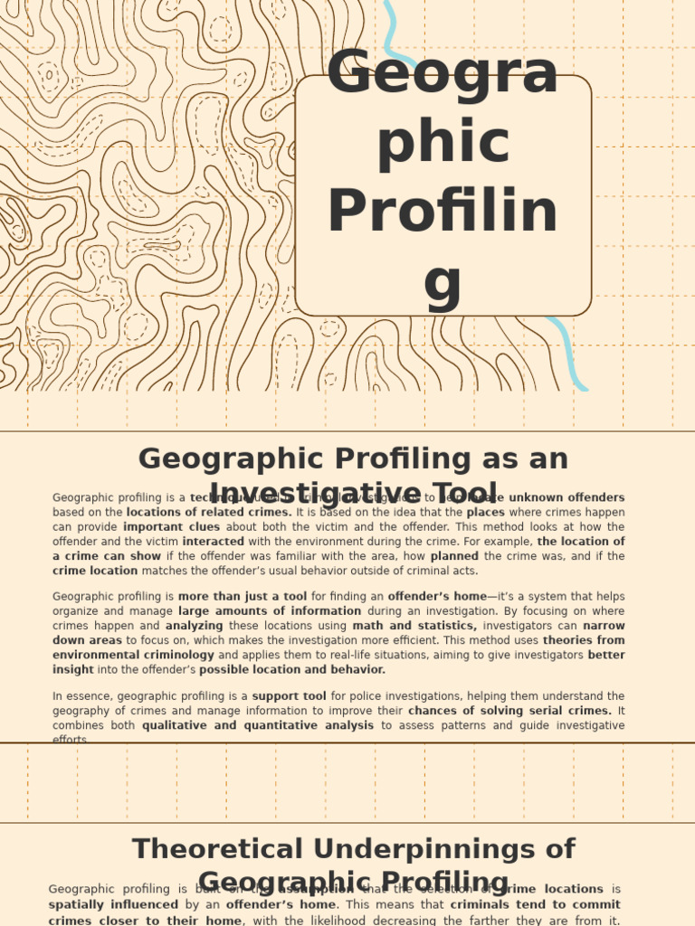 Geographic Profiling | PDF | Offender Profiling | Crimes