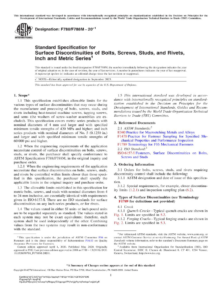 ASTM F788-F788M - 20e1 | PDF