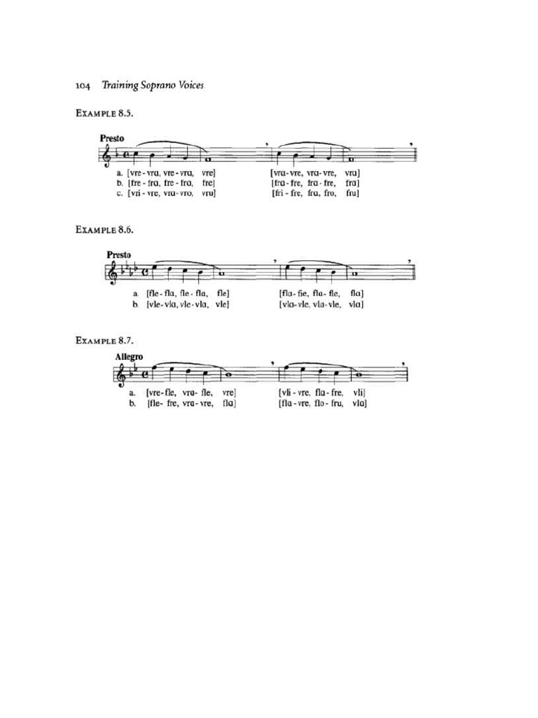 Vocal Workout From Training Soprano Voices | PDF