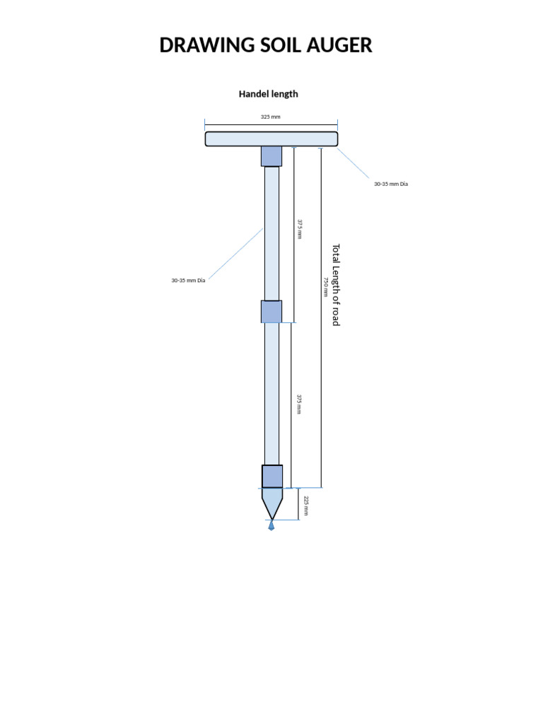 Soil Auger Dimensions and Diagram | PDF