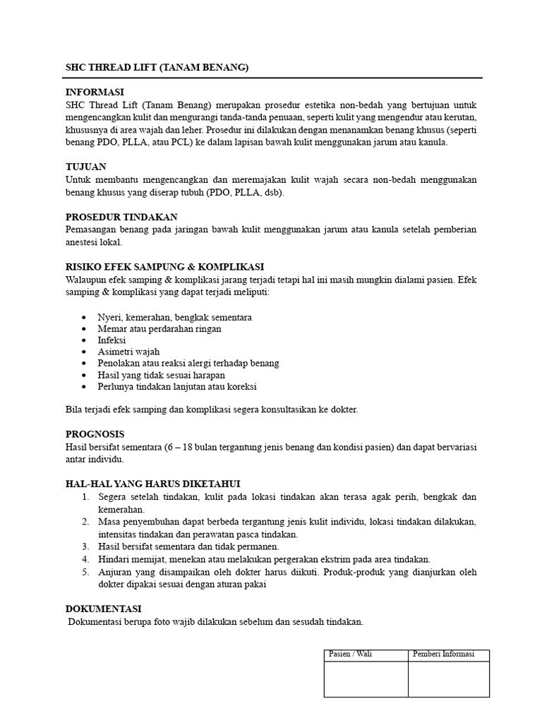 SHC Thread Lift | PDF