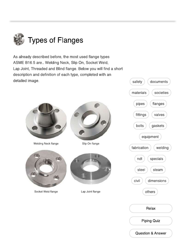 Flange Types | PDF