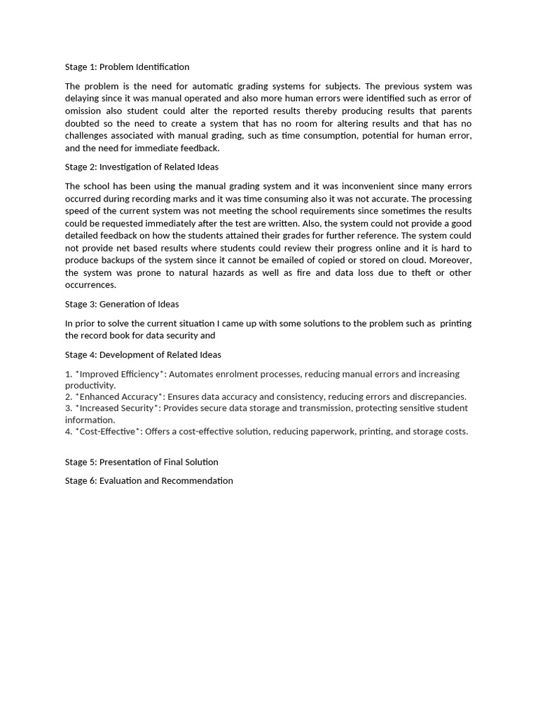 Automatic Grading System Solutions | PDF