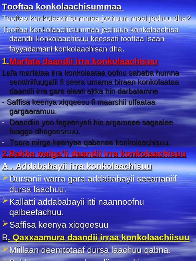 Tooftaa Konkolaachisummaa | PDF