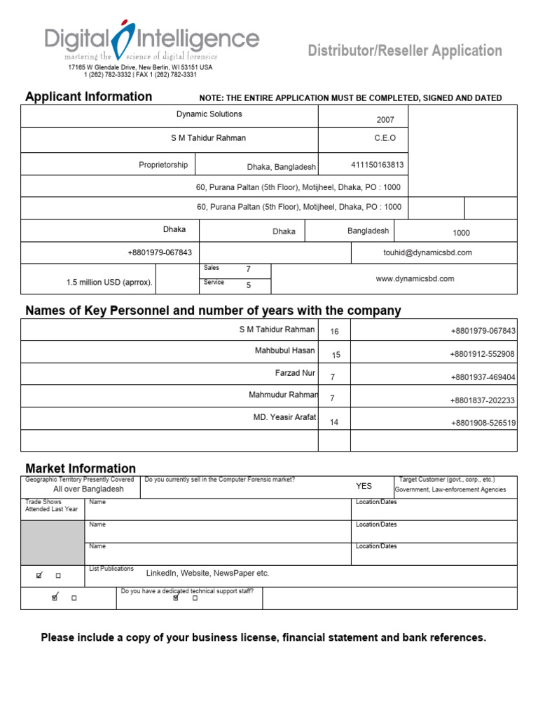 Reseller Distributor Application | PDF | Business