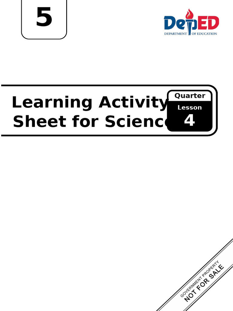Q1 WS Science 5 Lesson 4 Week 4 | PDF | Volume | Litre