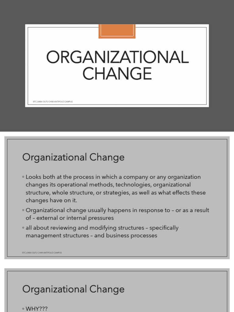 Session 13. Organizational Change | PDF | Organizational Behavior ...