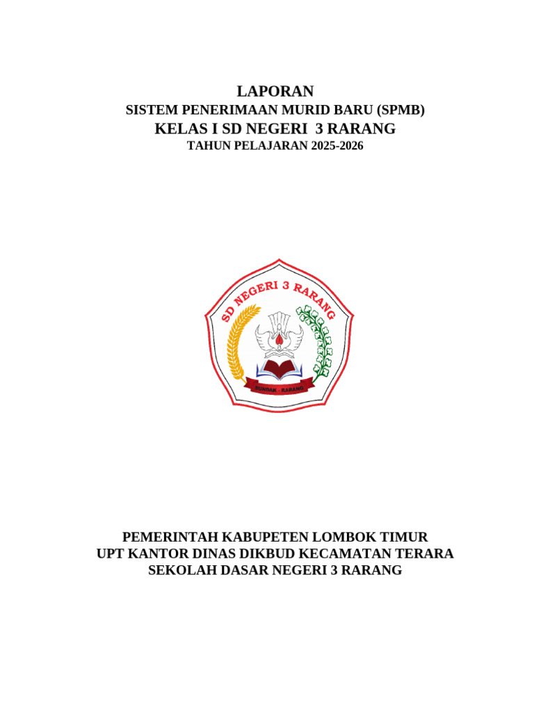 Laporan SPMB 2025 2026 | PDF