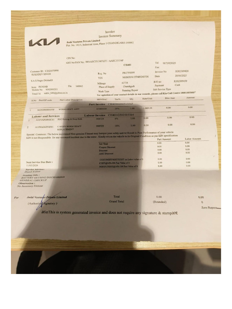 Final Straightened Invoice | PDF