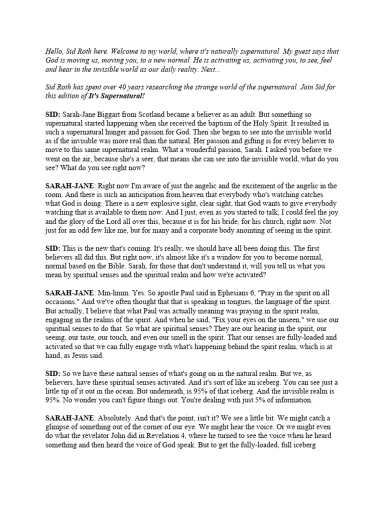 IS1148Transcript Biggart | PDF | Jesus | Prayer