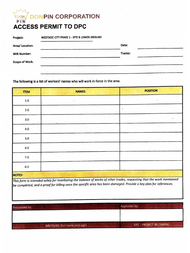 Don Pin Permit | PDF