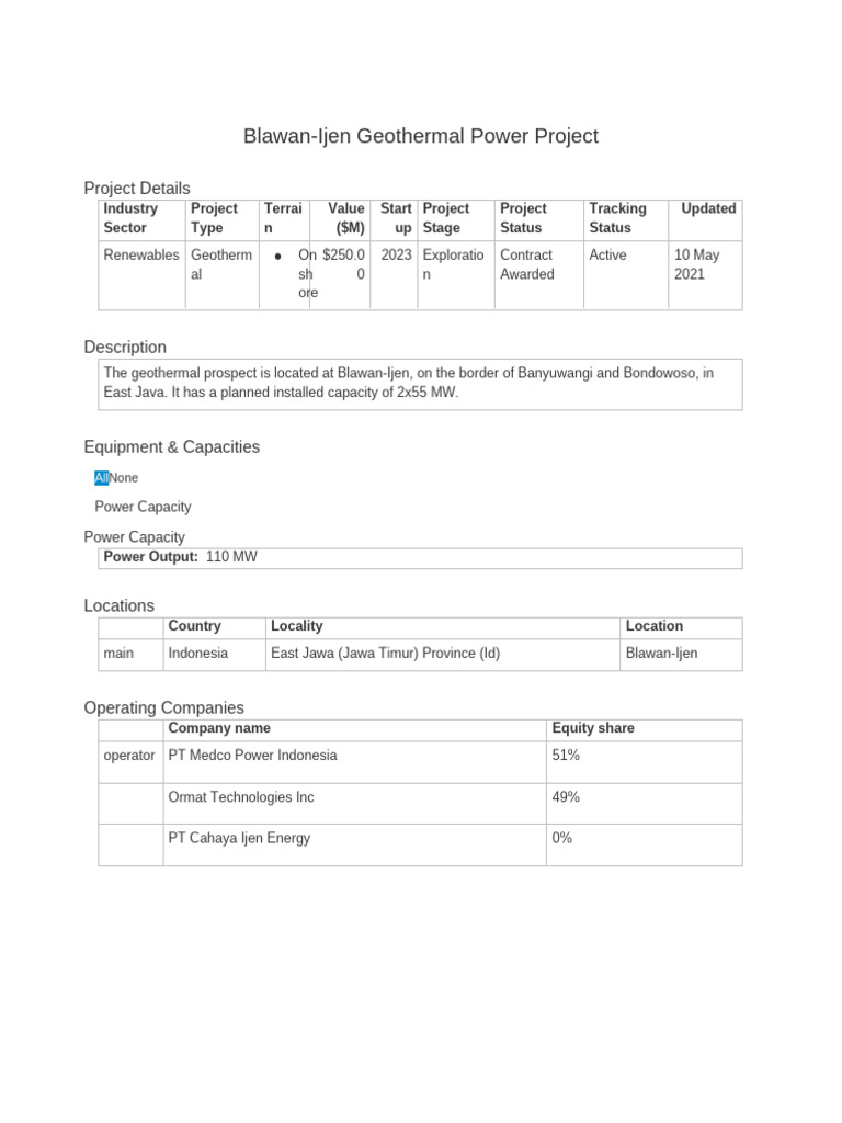 SPIE - Geothermal Projects - Indonesia | PDF | Renewable Energy ...