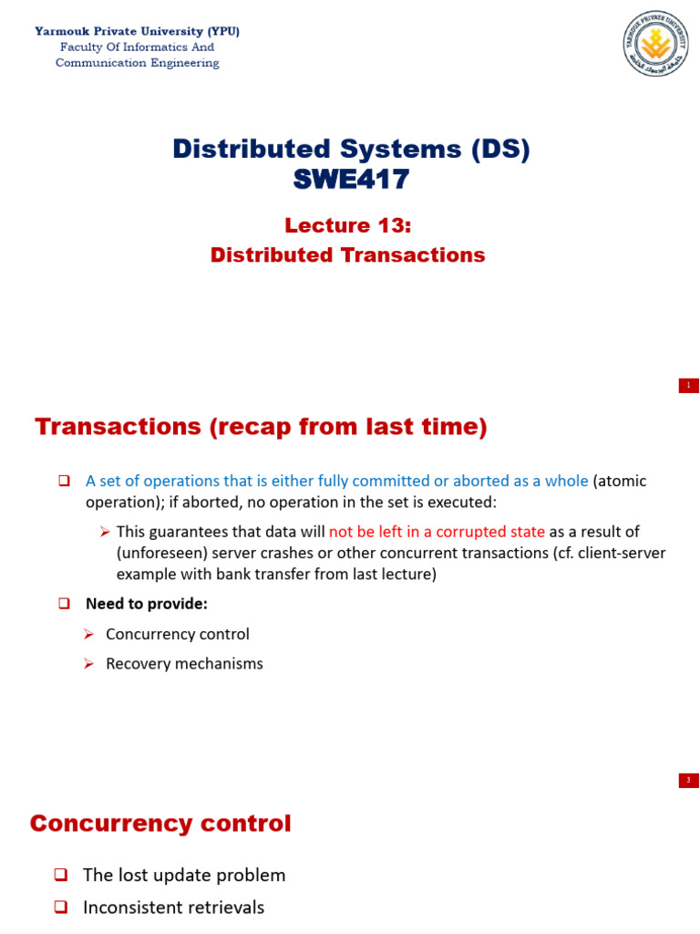 Understanding Distributed Transactions | PDF | Computing | Computer ...