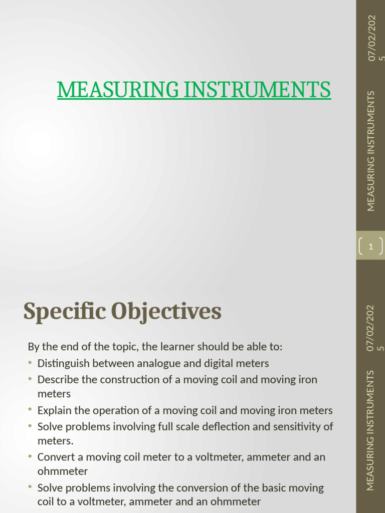 Measuring Instruments | PDF | Resistor | Electromagnetism