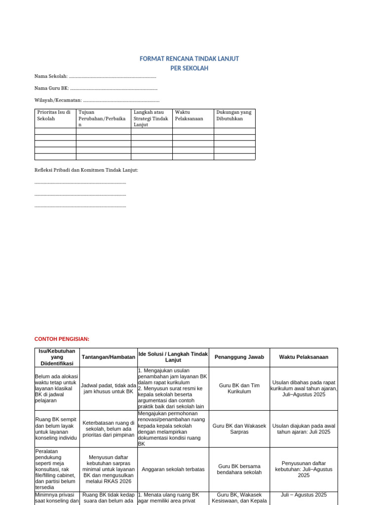 Contoh Pengisian RTL | PDF