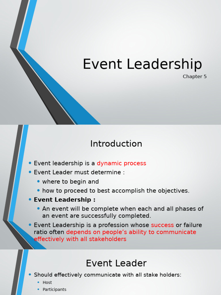 Effective Event Leadership Strategies | PDF | Memorandum | Communication