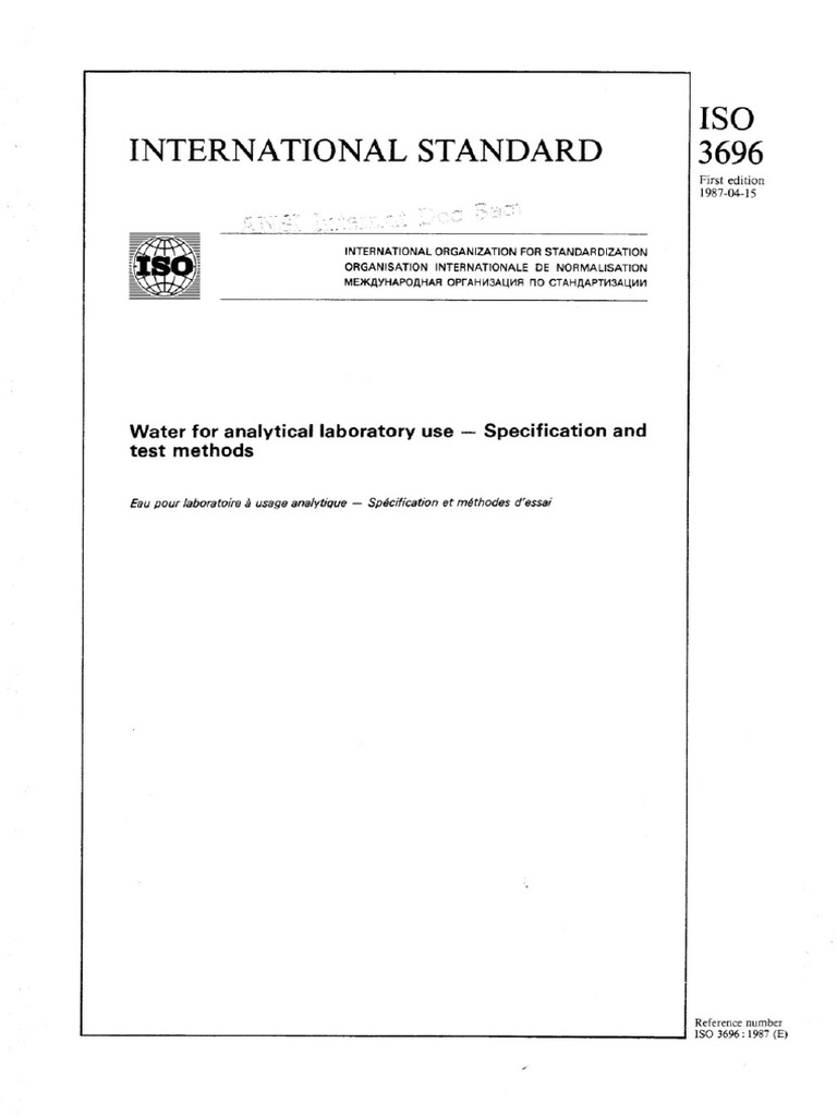 Iso 3696 1987 | PDF