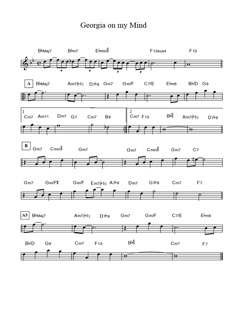 Georgia On My Mind | PDF