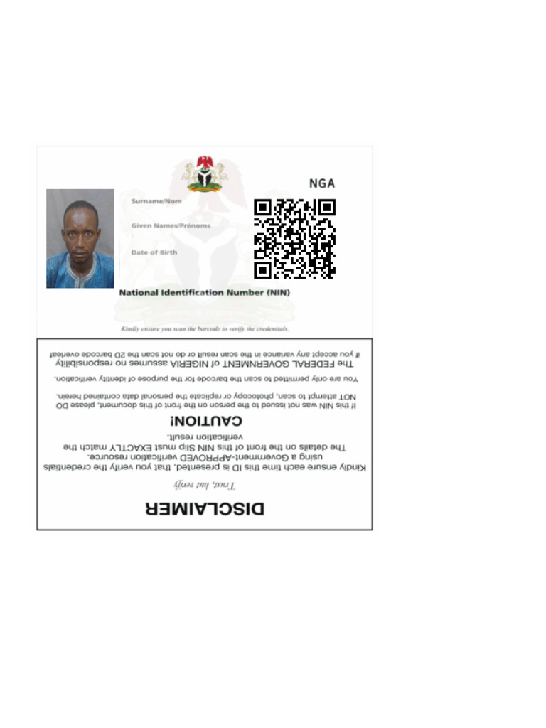 Olamiverify Id Slip ADAMU ALIYU | PDF