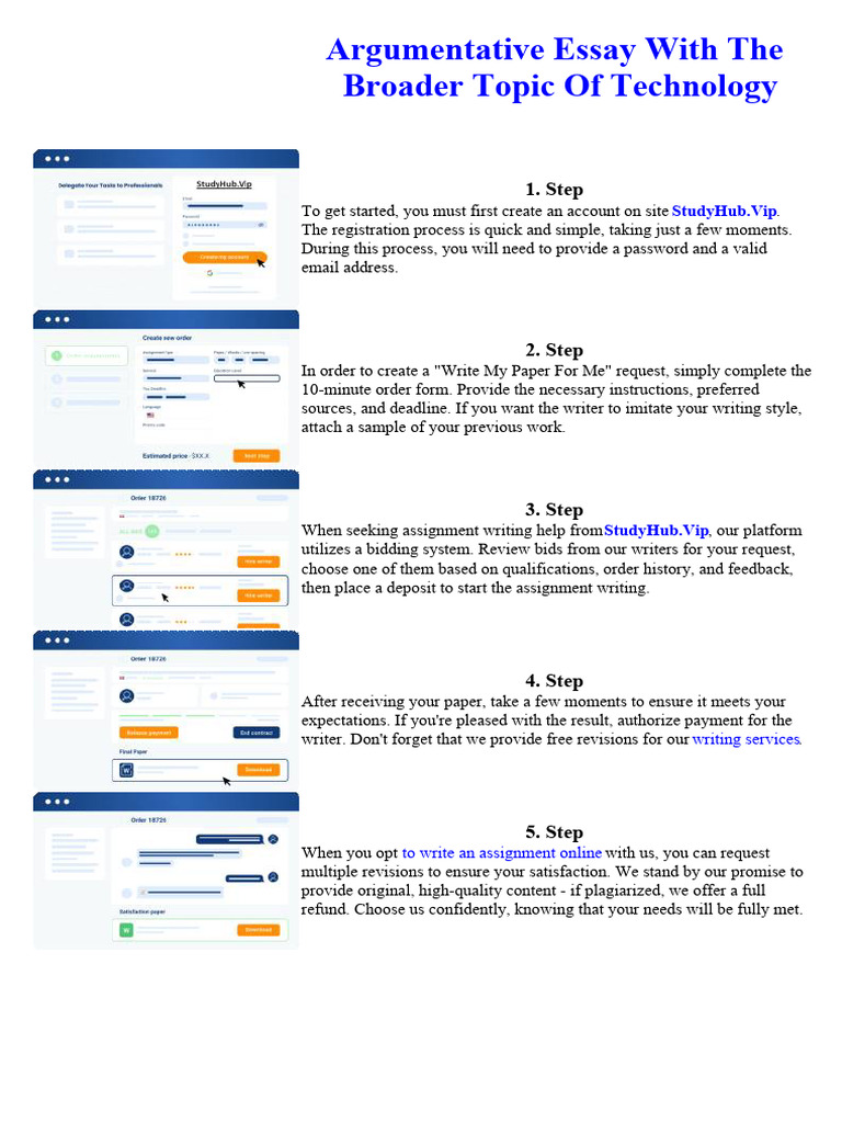 Argumentative Essay With The Broader Topic of Technology | PDF ...