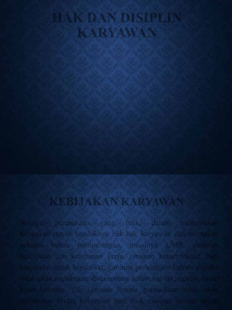 Kedisiplinan Dan Pemberhentian Karyawan | PDF