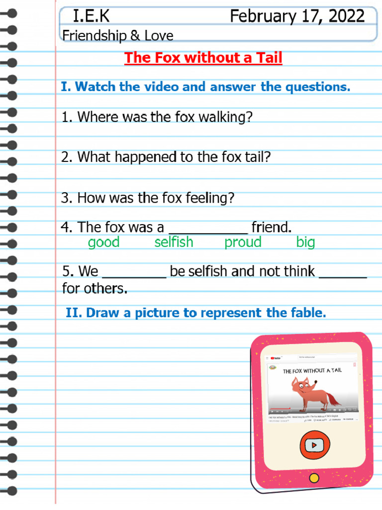 The Fox Without A Tail | PDF
