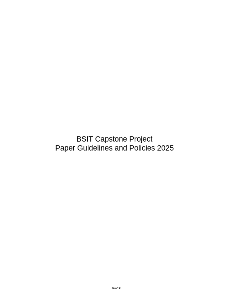 Capstone Project Guidelines 2025 | PDF | Statistics | Use Case