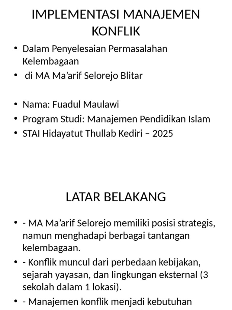 Presentasi Skripsi Fuadul Maulawi | PDF