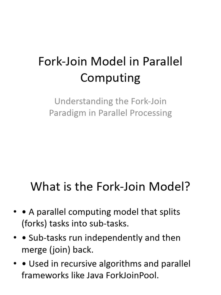 Fork Join Model | PDF