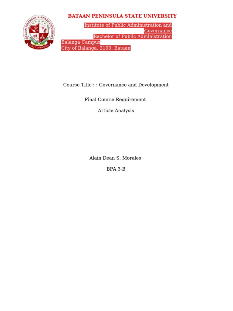 BPA 3B SDG Presentation | PDF