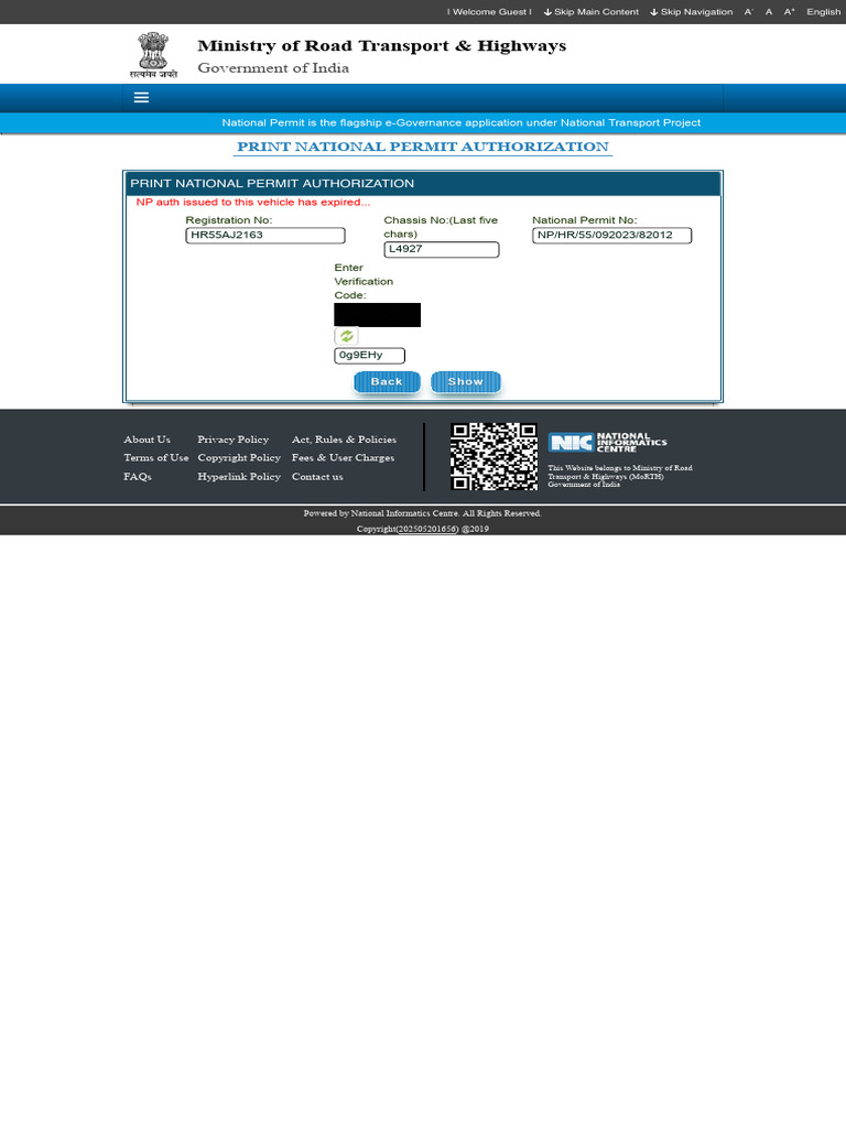 National Permit Online Printing Guide | PDF