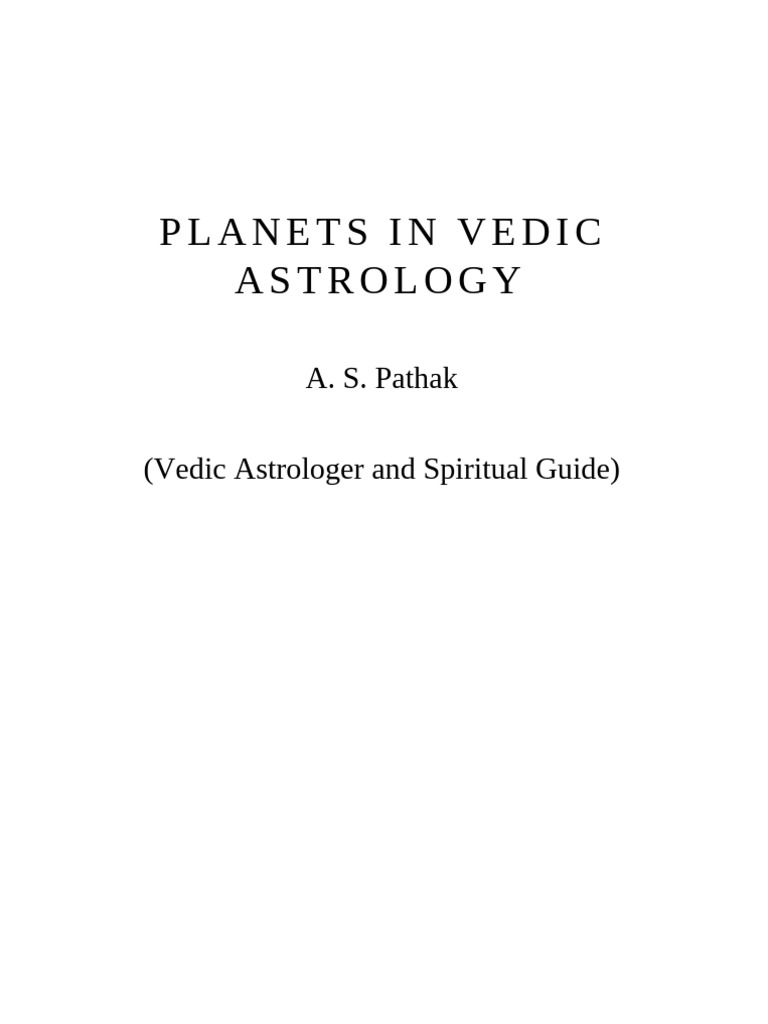 Jyotish - 2020 - Anand Pathak - Planets in Vedic Astrology | PDF ...