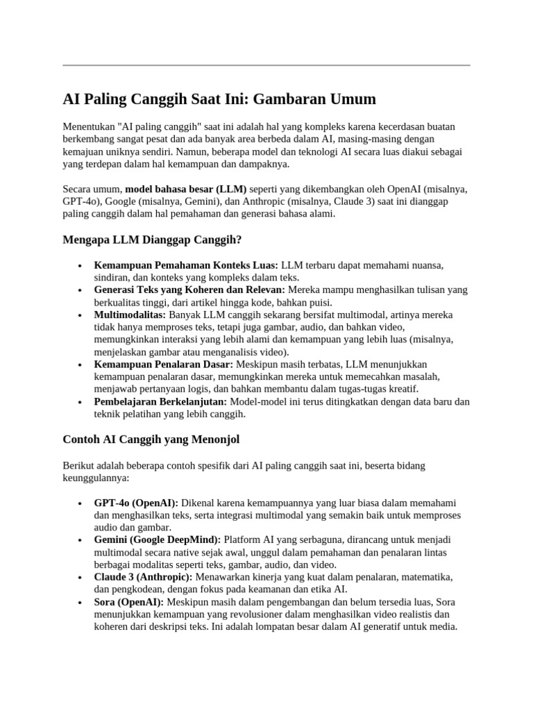 Ai Paling Canggih | PDF