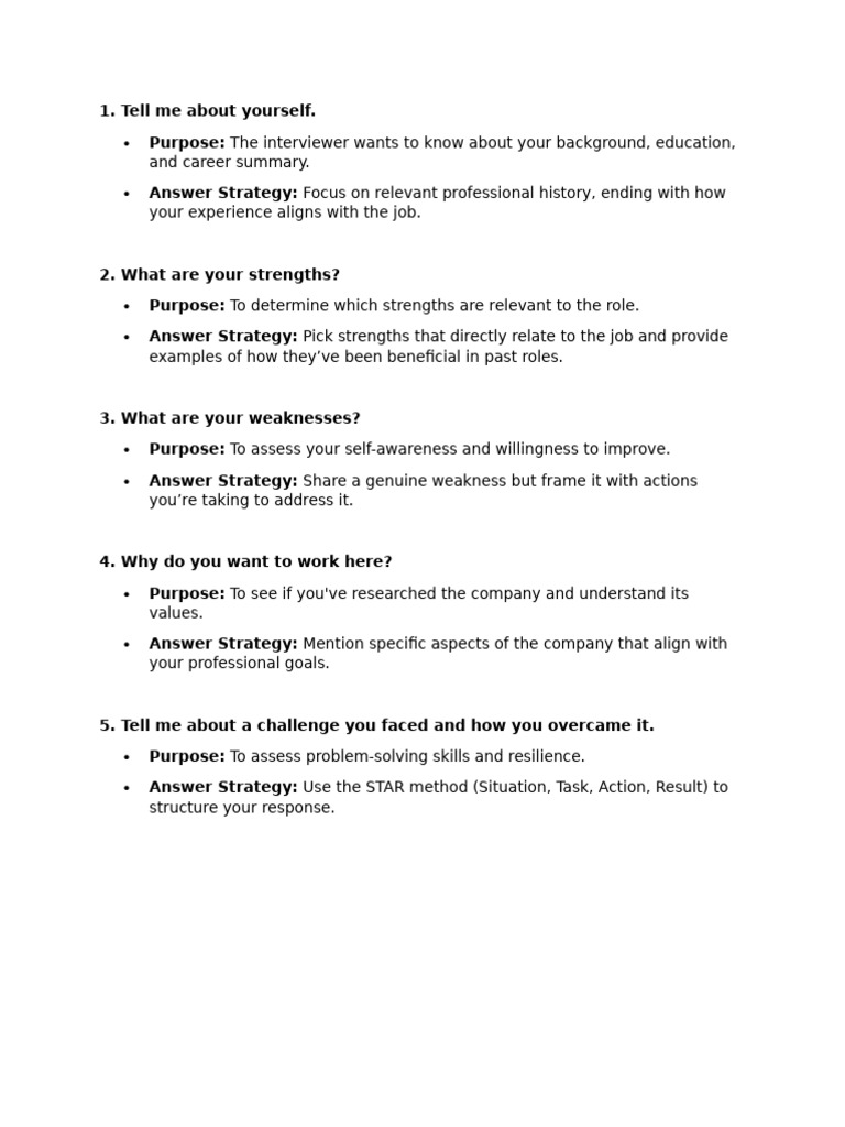 Josh Company Interview Guide | PDF
