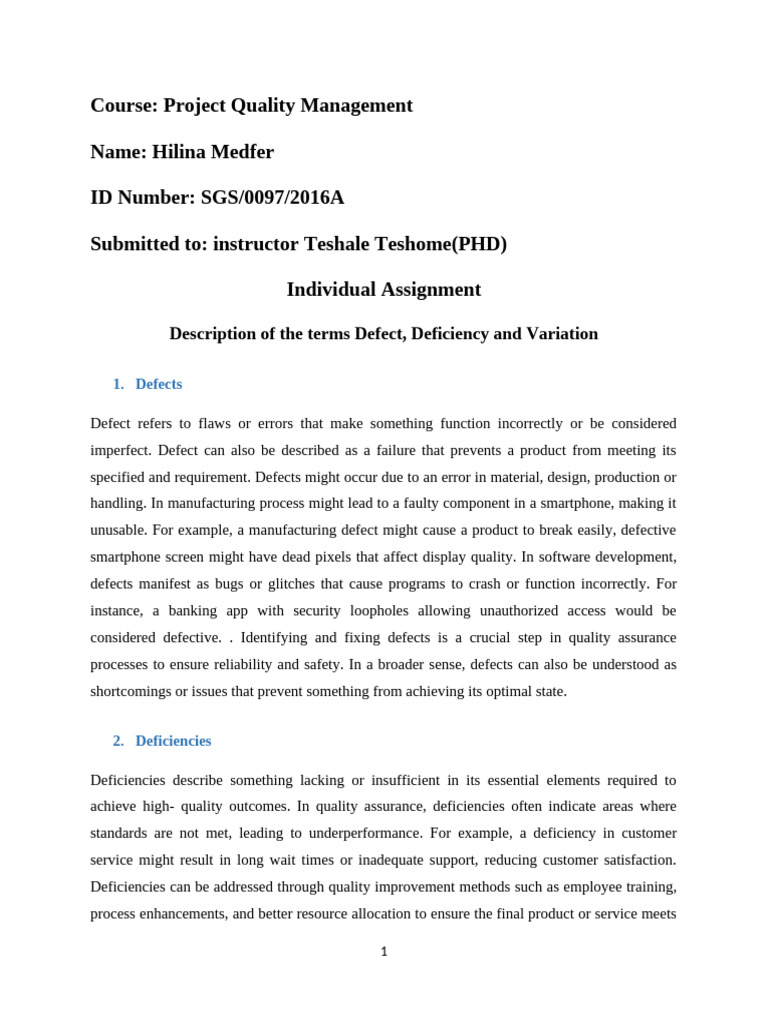 Defects Refer To Flaws or Errors That Make Something Function Incorrectly or Be Considered ...