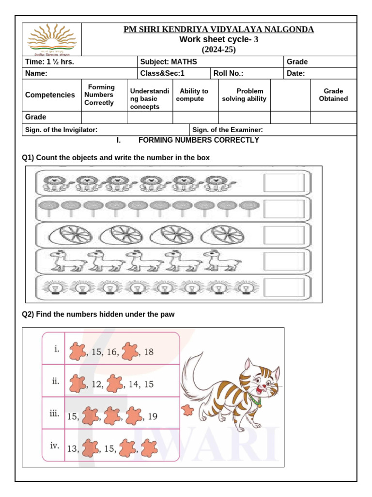 Cycl-3 Class Maths | PDF