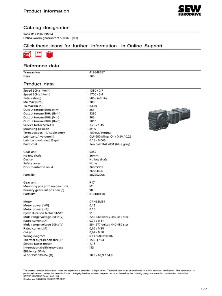 s57 r17 Drn63ms4 Data Sheet | PDF
