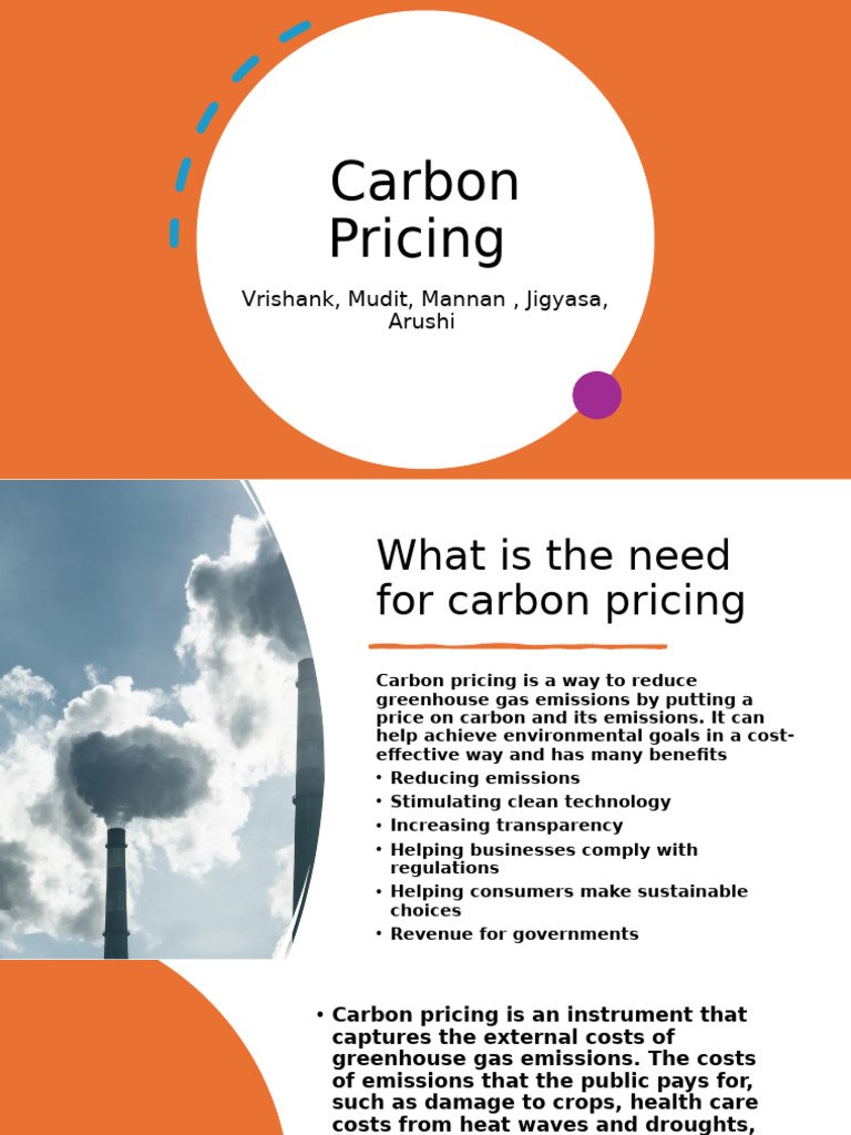 Sustainable Finance PPT (Carbon Pricing) | PDF | Emissions Trading | Carbon Tax