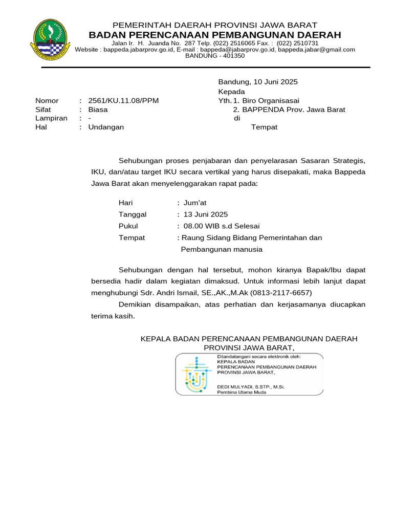 Surat Undangan Cascading | PDF