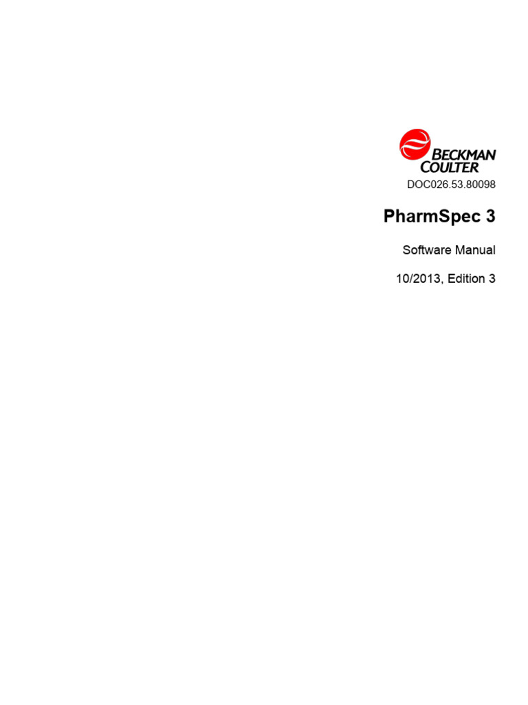 Silo - Tips Doc Pharmspec 3 Software Manual 10 2013 Edition 3 | PDF ...