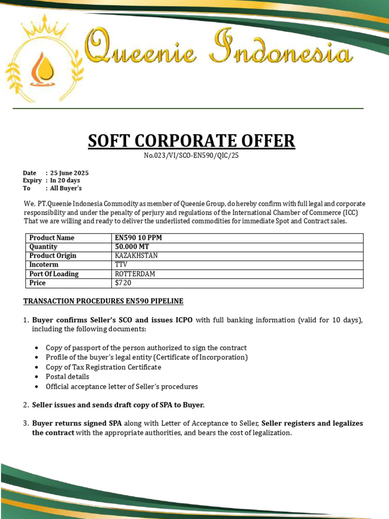 Sco En590 Cif Procedures Pipeline | PDF