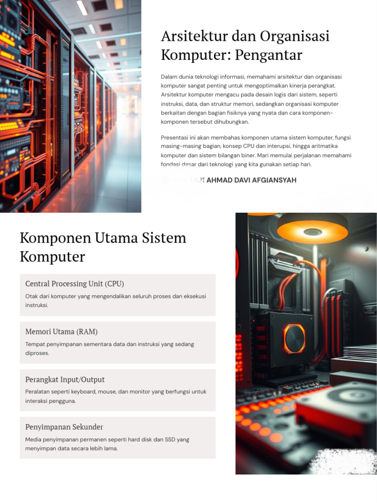 Arsitektur Dan Organisasi Komputer Pengantar | PDF