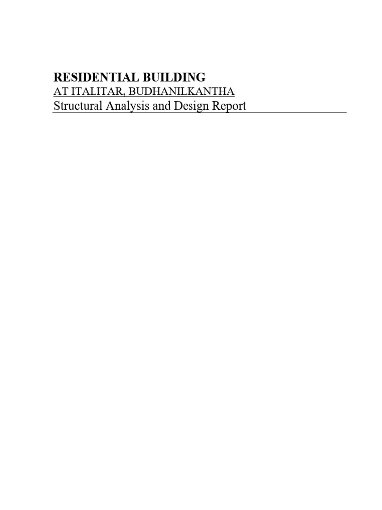 Structural Report Format | PDF | Structural Analysis | Building Engineering