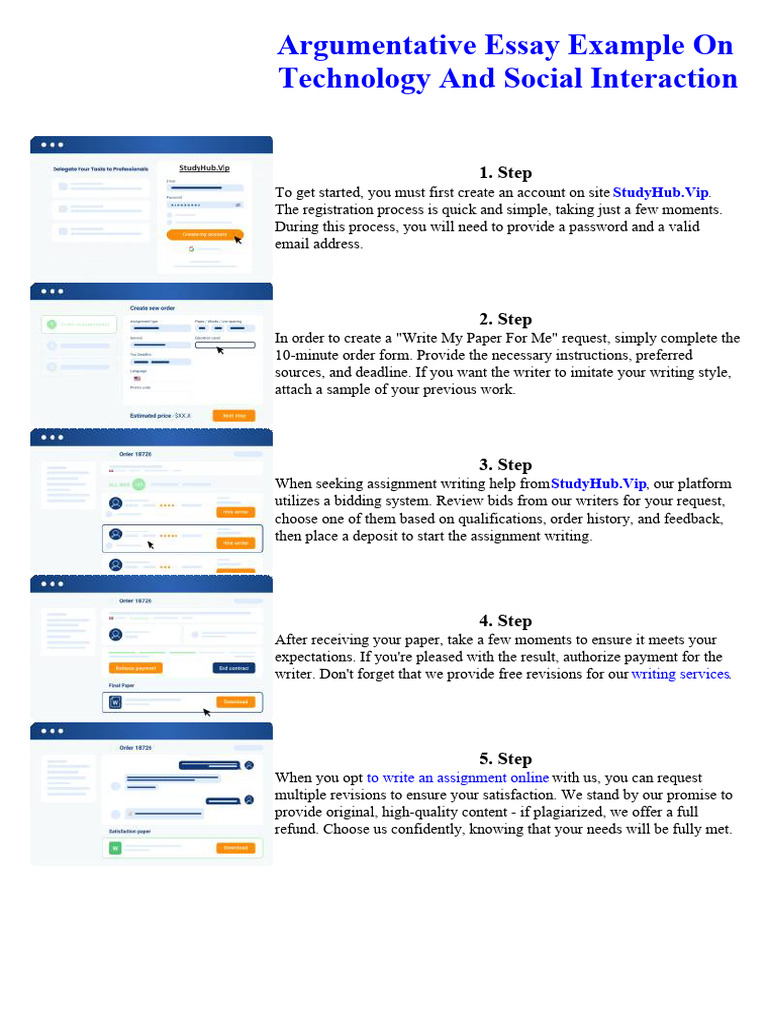 Argumentative Essay Example On Technology and Social Interaction | PDF | Obesity