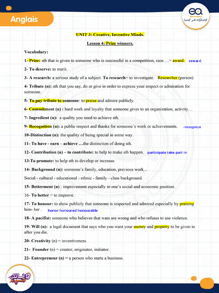 Review Bac Unit 3 | PDF